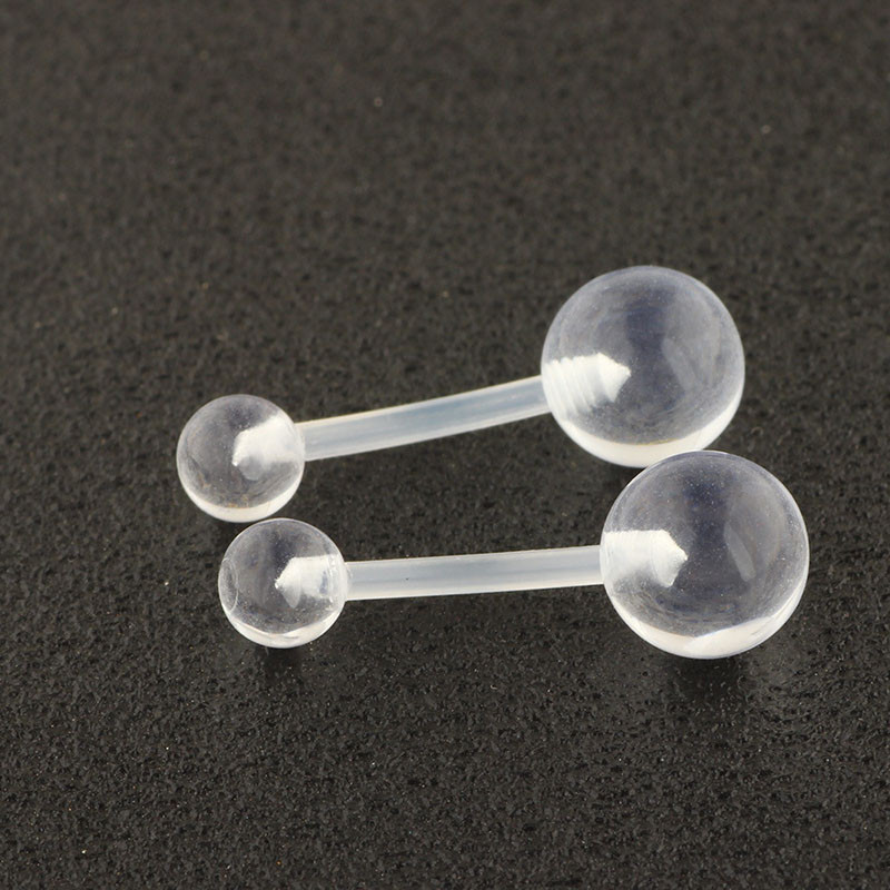 1 Pc Transparent Acrylic Anti-allergy Navel Pins Are Available In ...