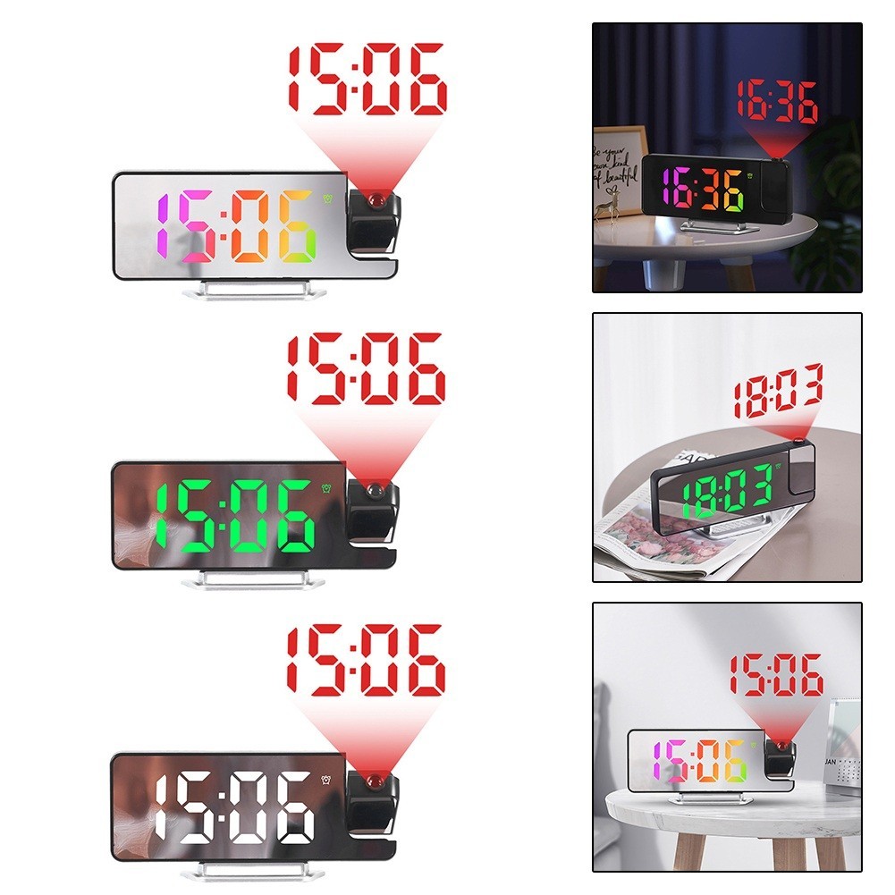 NEW>>LED Projection Alarm Clock Electronic Clock LED Temperature ...