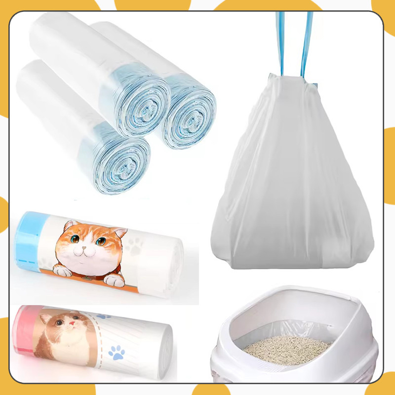 Cat Litter Bag Cat Litter Poop Bags Drawstring Plastic Bags Pet Poop ...