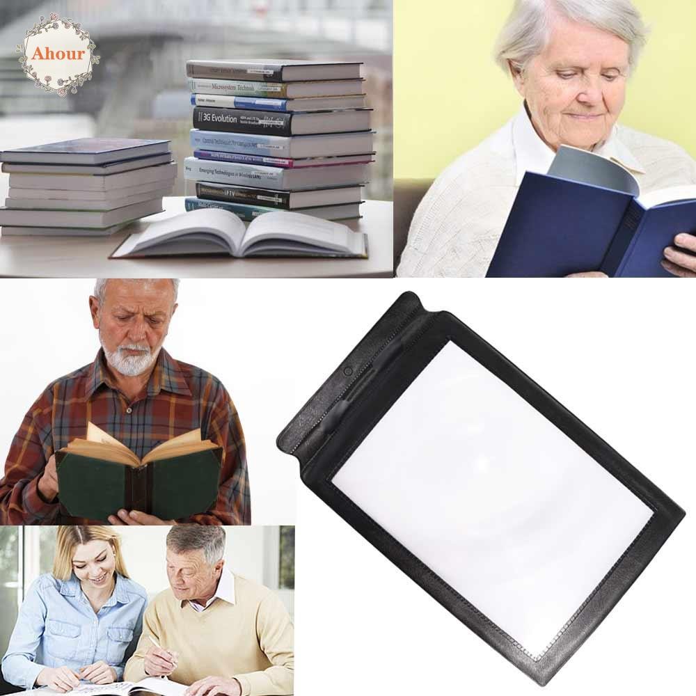 AHOUR Large Sheet Magnifier, A4 Lenses 3X Magnifying Glass, Fresnel ...