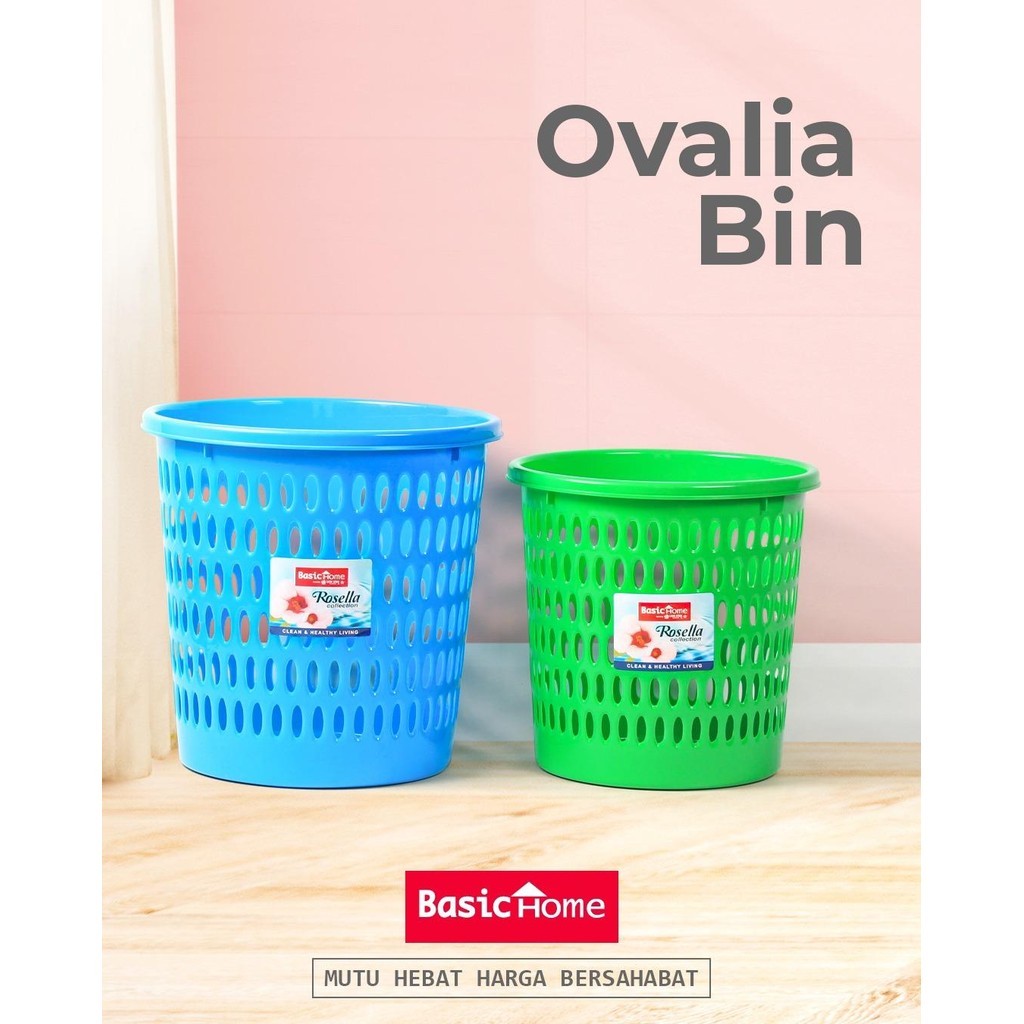 LUXTON Lion Star Basic Home Plastic Trash Basket Ovalia Bin 10Liter and ...