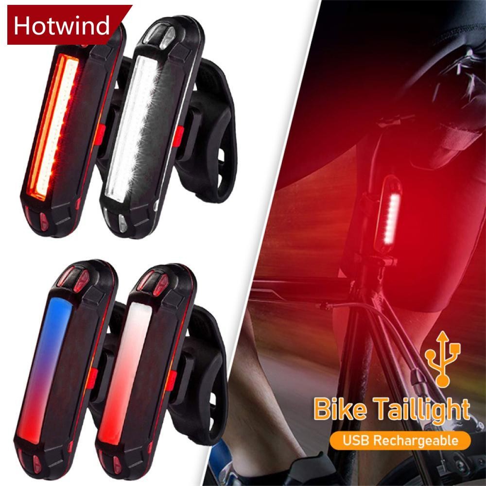 Bicycle Rear Light Waterproof USB Rechargeable LED Warning Lamp Bike ...