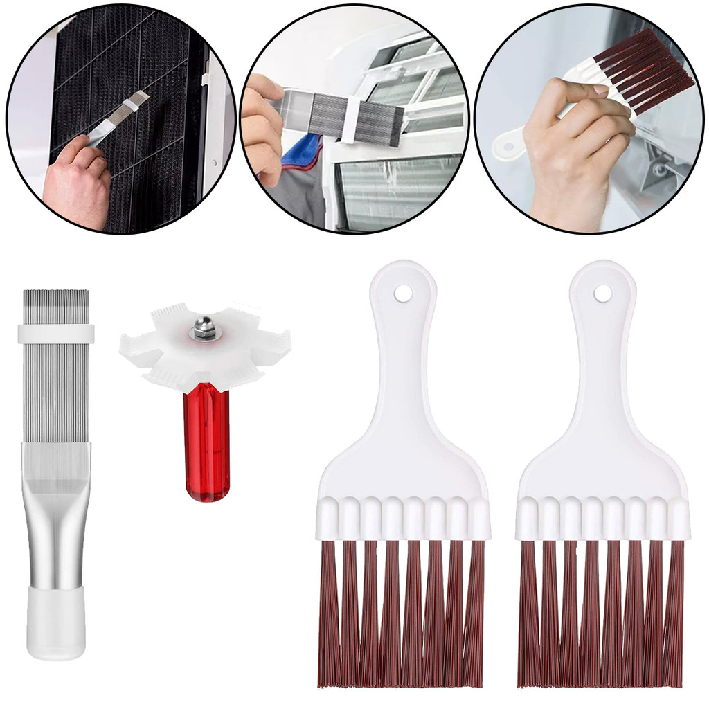 1 Set Air Conditioner Cleaning Kit Air Conditioning Fin Comb Condenser ...