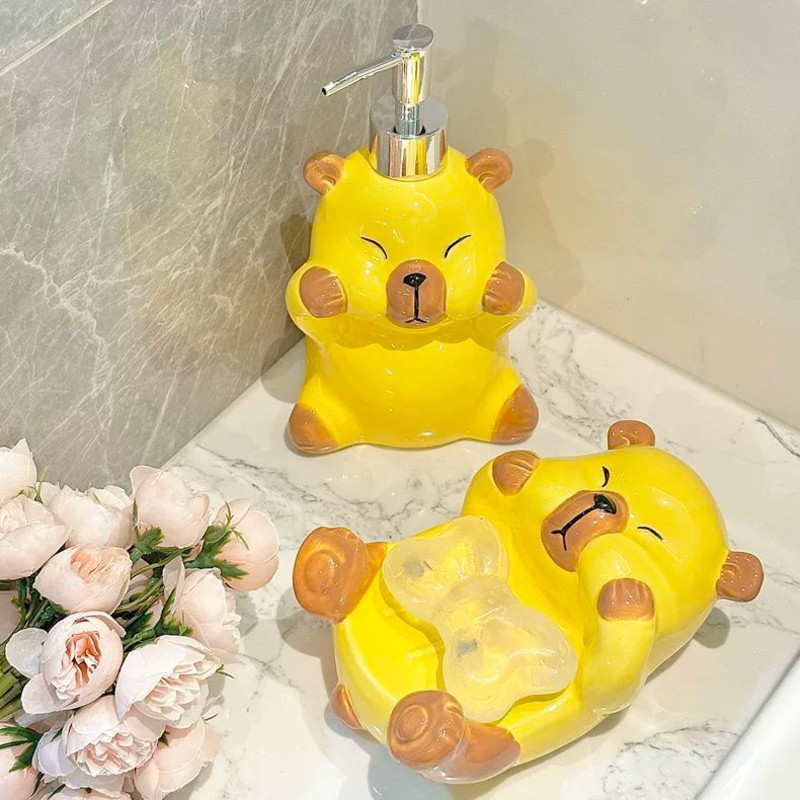 Capybara Lotion Empty Bottle and Soap Box Series Toilet Hand Sanitizer ...