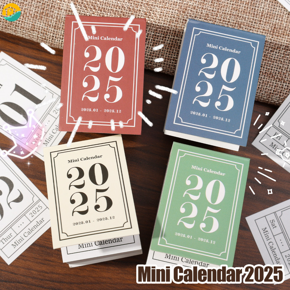 367Sheets Calendars Book 2025 Mini English Desk Calendar Tearable ...