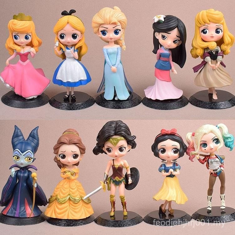 Stock-q Version Snow White Alice Belle Cinderella Mermaid Elsa Figure ...
