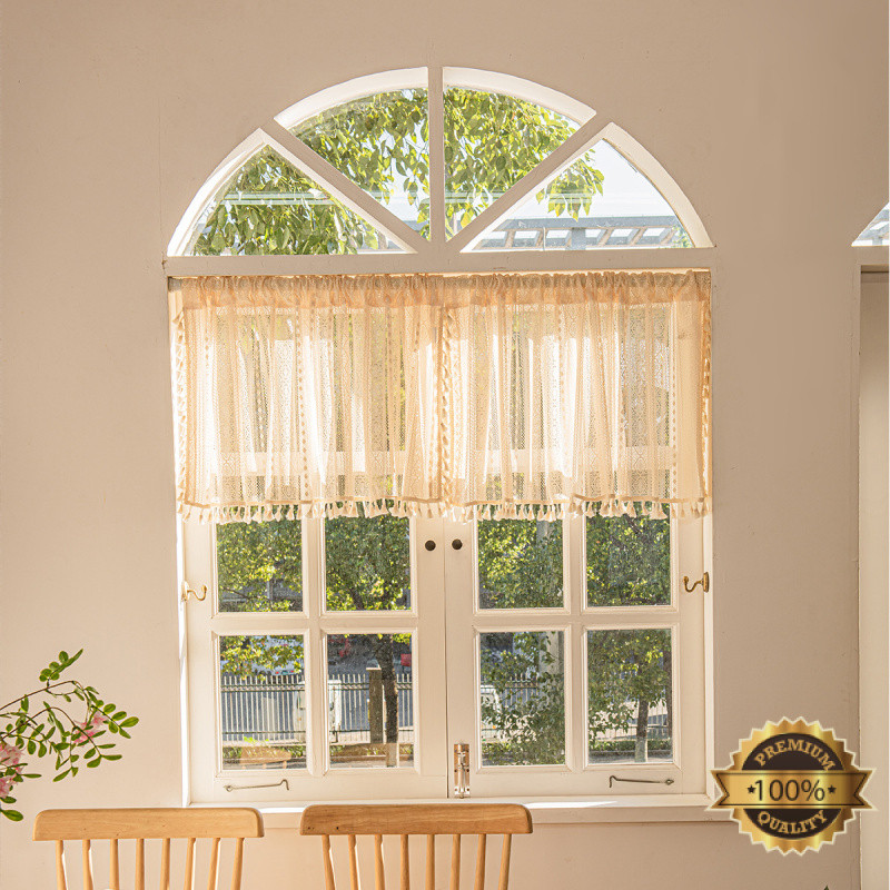Curtain Short Curtain Kitchen Curtain Cabinet Curtain Bohemian Woven ...