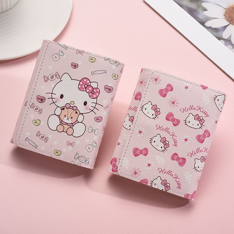 Hello Kitty Cartoon Tri-fold Wallet Student Short Wallet | Shopee Malaysia