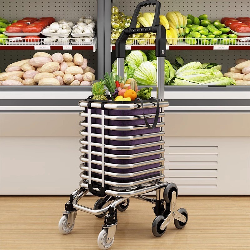 Grocery Shopping Trolley Household Portable Foldable Trolley Old Man ...