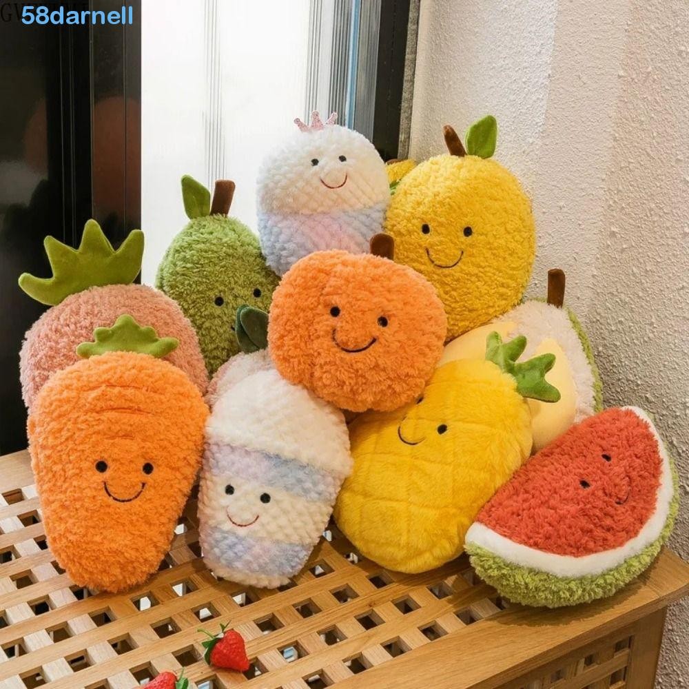 DARNELL Soft Watermelon Pineapple Toy, Pear Fruit Fruit Vegetable Plush ...