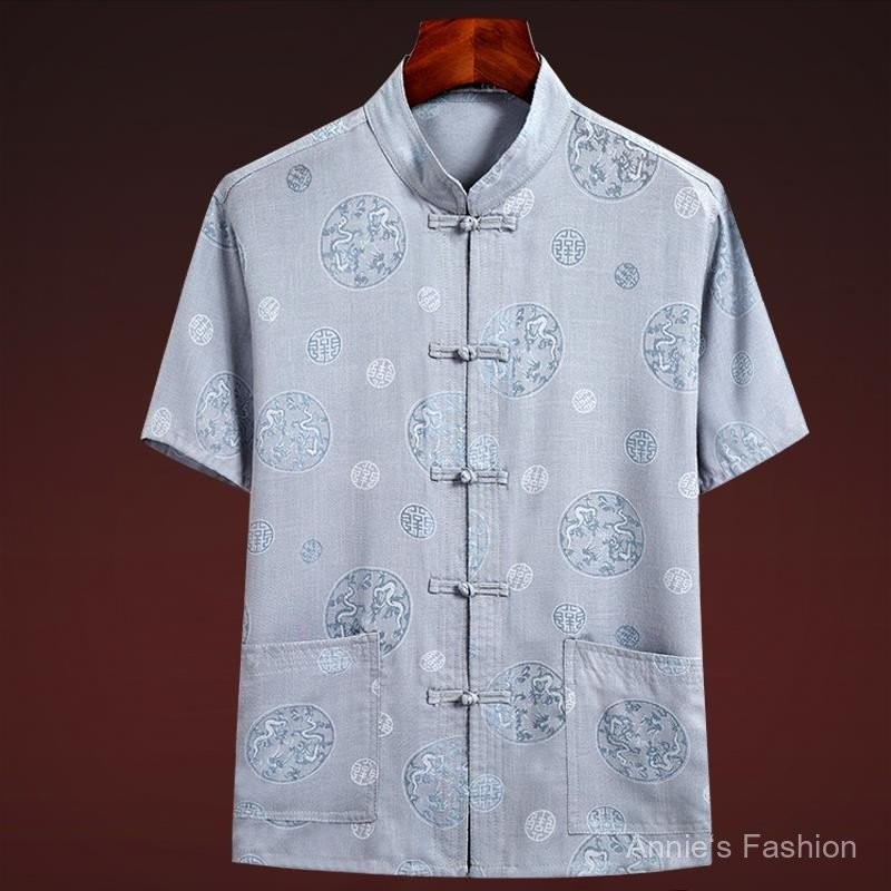 Chinese New Year Clothes Cheongsam Men Hanfu Cny Clothes Tang Shirt Men ...