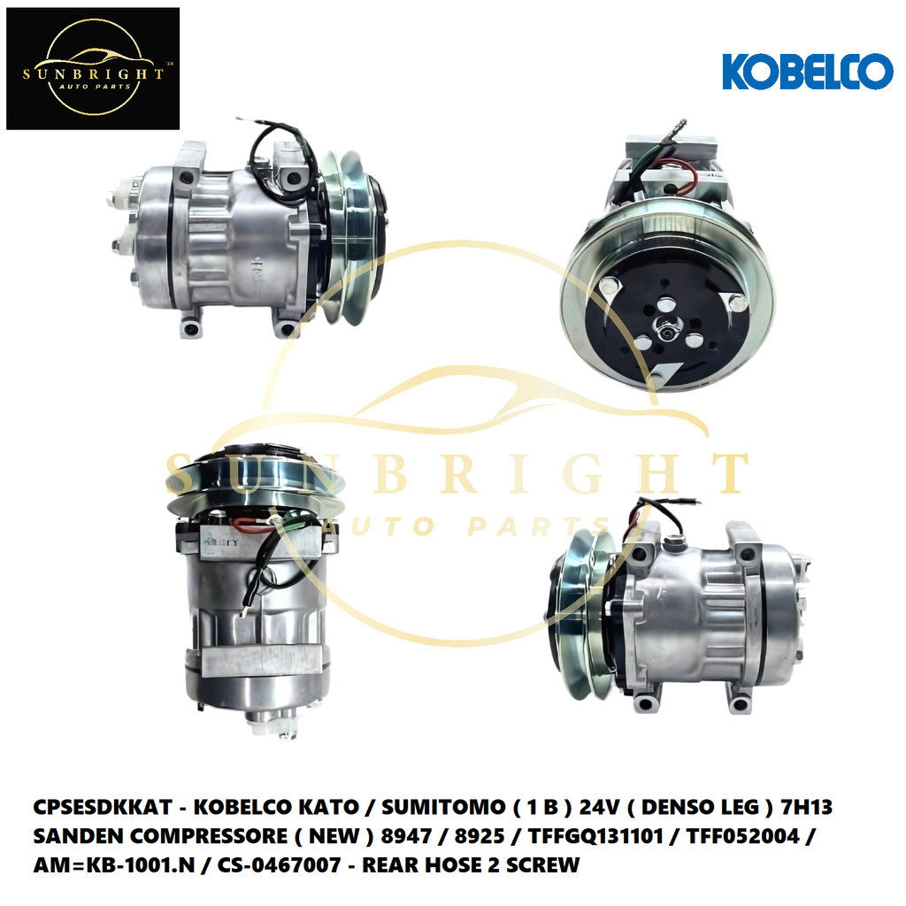 KOBELCO KATO / SUMITOMO ( 1 B ) 24V ( DENSO LEG ) 7H13 SANDEN ...