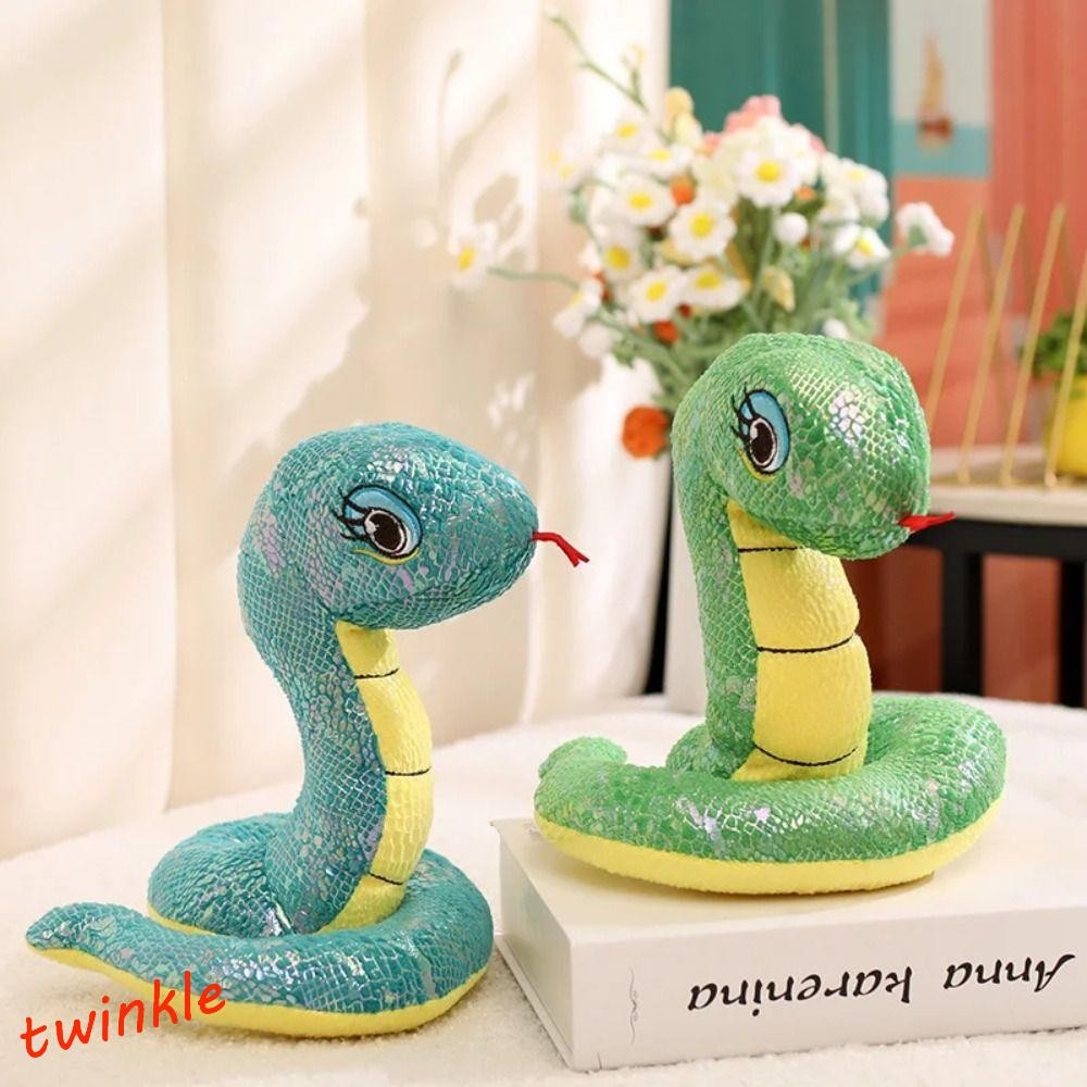 TWINKLE1 Year Of The Snake Plush Toys, Sequin Fabric Simulated Snake ...