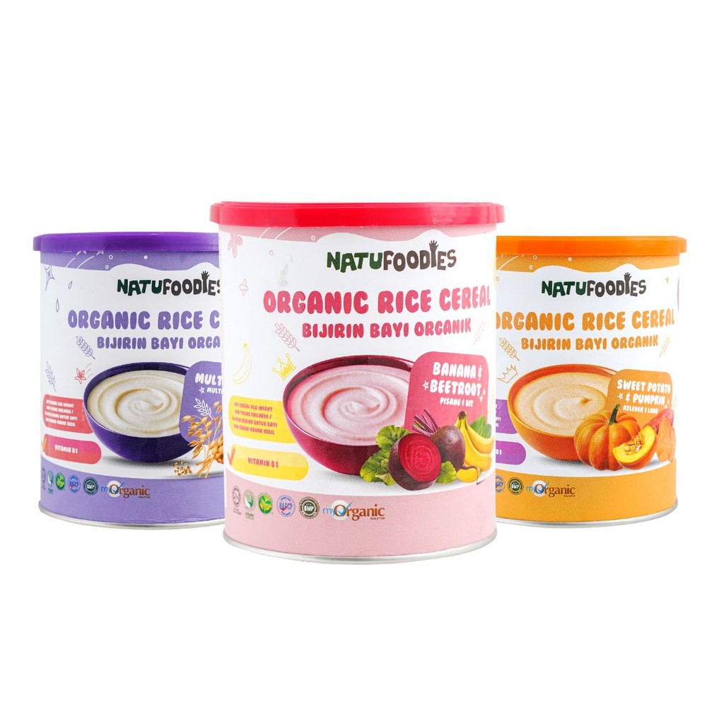 Natufoodies Organic Rice Cereal Baby Porridge Bijirin Bayi Organik (6m ...