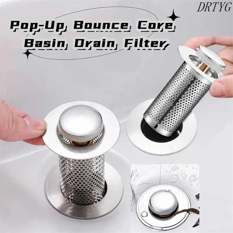 Bathroom Kitchen Sink Plug Stopper Drain Strainer Pop-Up Wash Basin ...