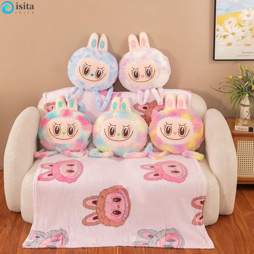 ISITA Labubu Hand Pillow, With Blanket Warming Nap Pillow Labubu Pillow ...
