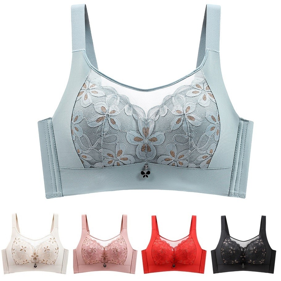 Plus Size Cup CDE 34-50 Mesh Bandeau Bra#8676 JESMIN_Massage Particle ...