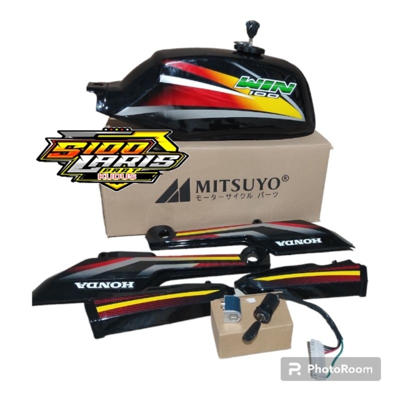 HITAM Honda WIN 100 BODY TANK set HONDA WIN BODY BLACK complete key set ...