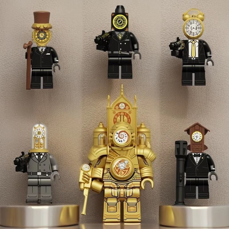 New Style Titan Monitor vs TV Man Golden Clock Man Compatible Lego ...