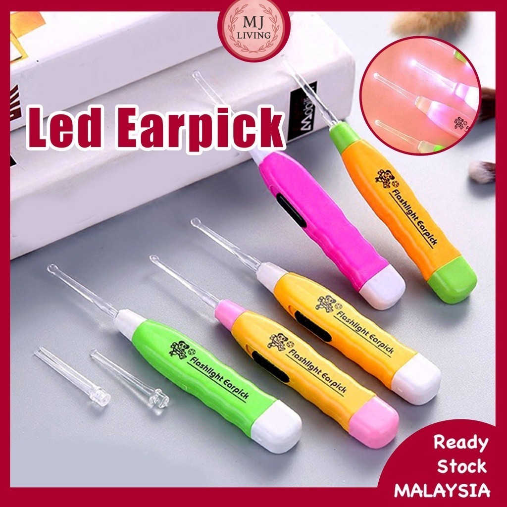 LED Light Earpick Safety Ear Pick Earwax Cleaning Remover Tool For Kids ...