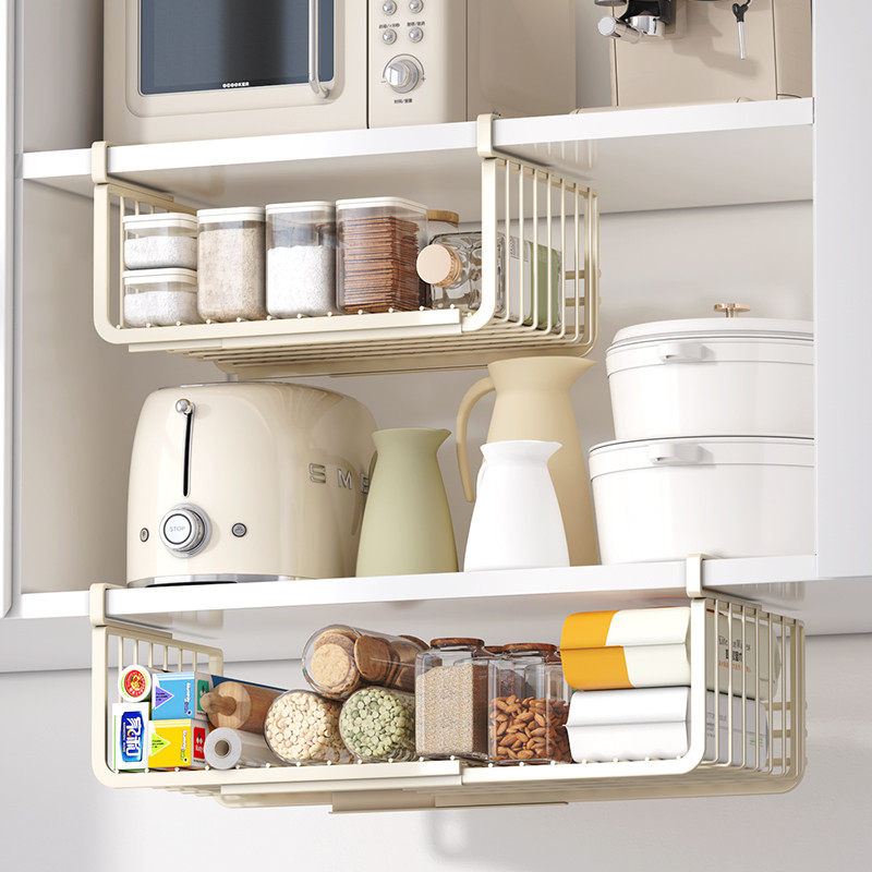 Shelf Cabinet Retractable Shelf Kitchen Cabinet Layered Shelf Cabinet ...