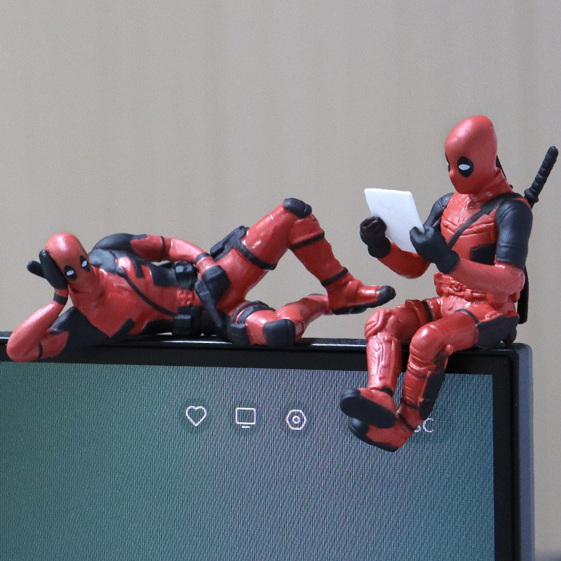 Deadpool Action Figure Sitting Posture Model Mini Doll Car Decoration ...
