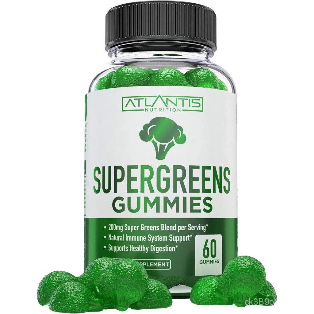 Atlantis Nutrition Supergreens Gummies - Daily Green Superfoods ...