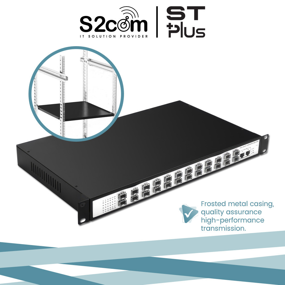 24 Port SFP Gigabit Ethernet Rackmount Fiber Media Converter | Shopee ...