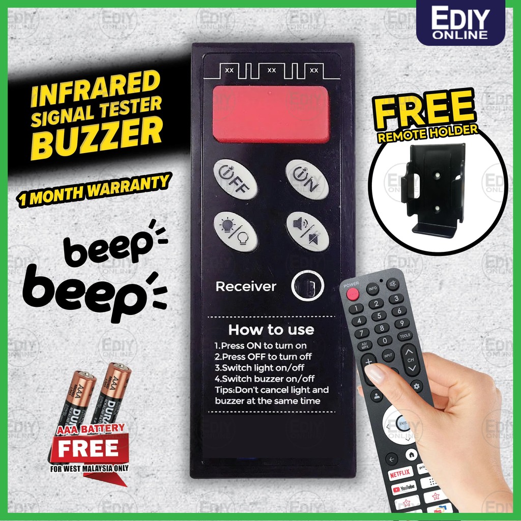 Remote Control Tester Infrared IR Signal Buzzer Receiver Detector TV ...