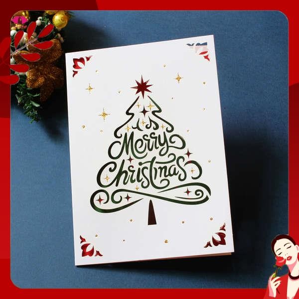 christmas card Kad ucapan Krismas tiga kali ganda berongga baru ...