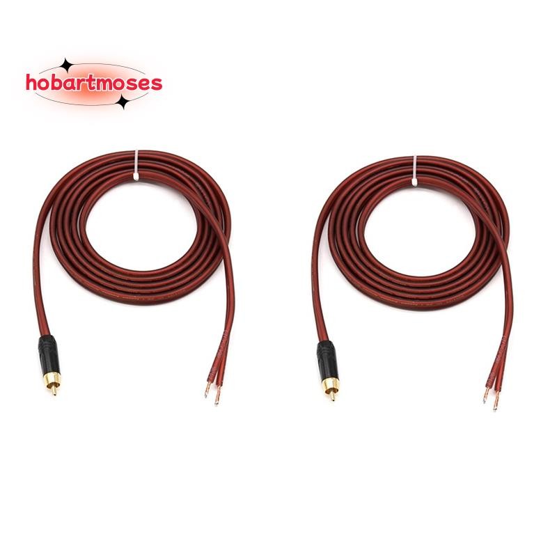 2Pcs Speaker Cable Bare Wire Speaker Wire to Plug,Replace Plug ...
