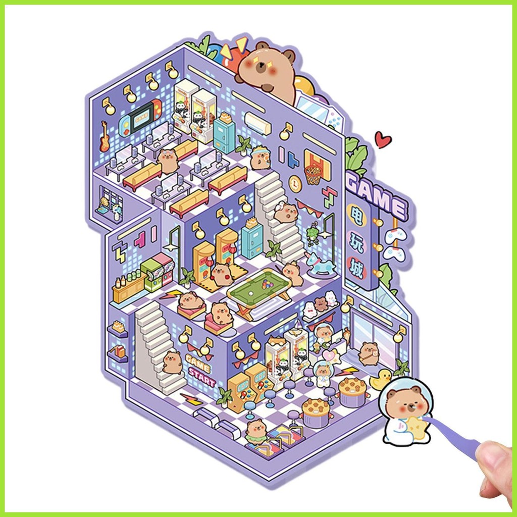 3D Sticker Scene 3D Cartoon Scene Stickers Cartoon Stickers Scene Make ...