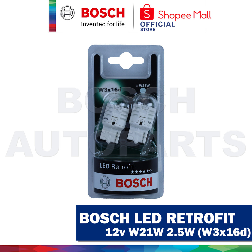 Bosch LED Retrofit 12V W21W 2.5W (W3x16d) (Cool White) | Shopee Malaysia