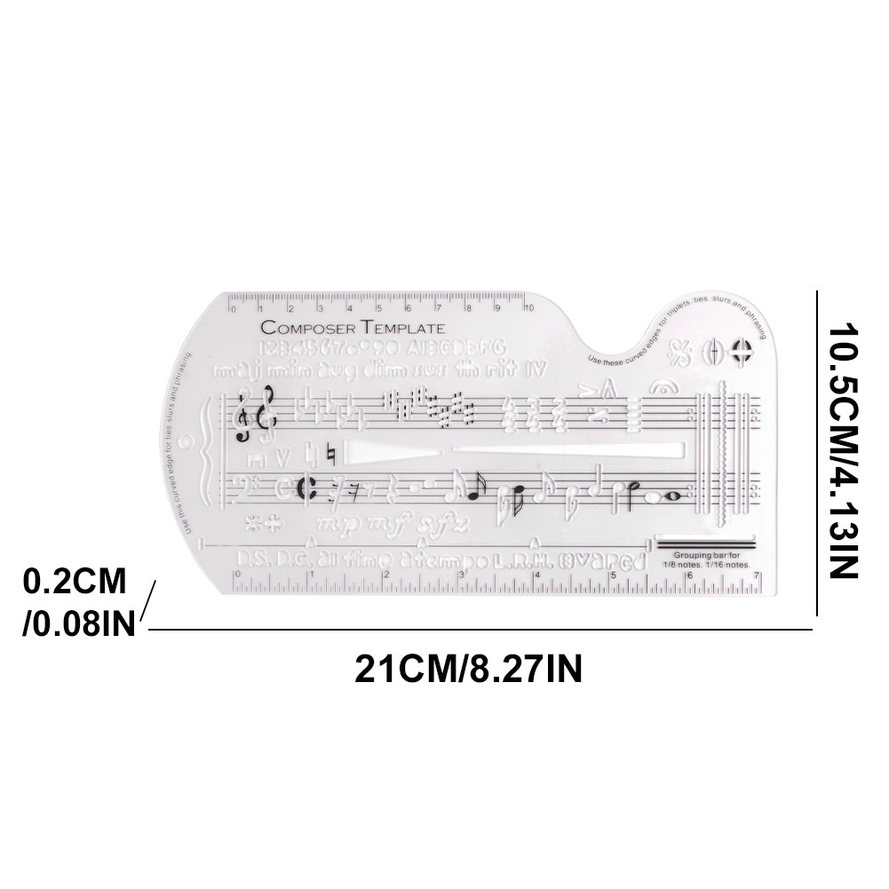 Composing Template Stencil Composer Number Symbols Notation Manuscript ...