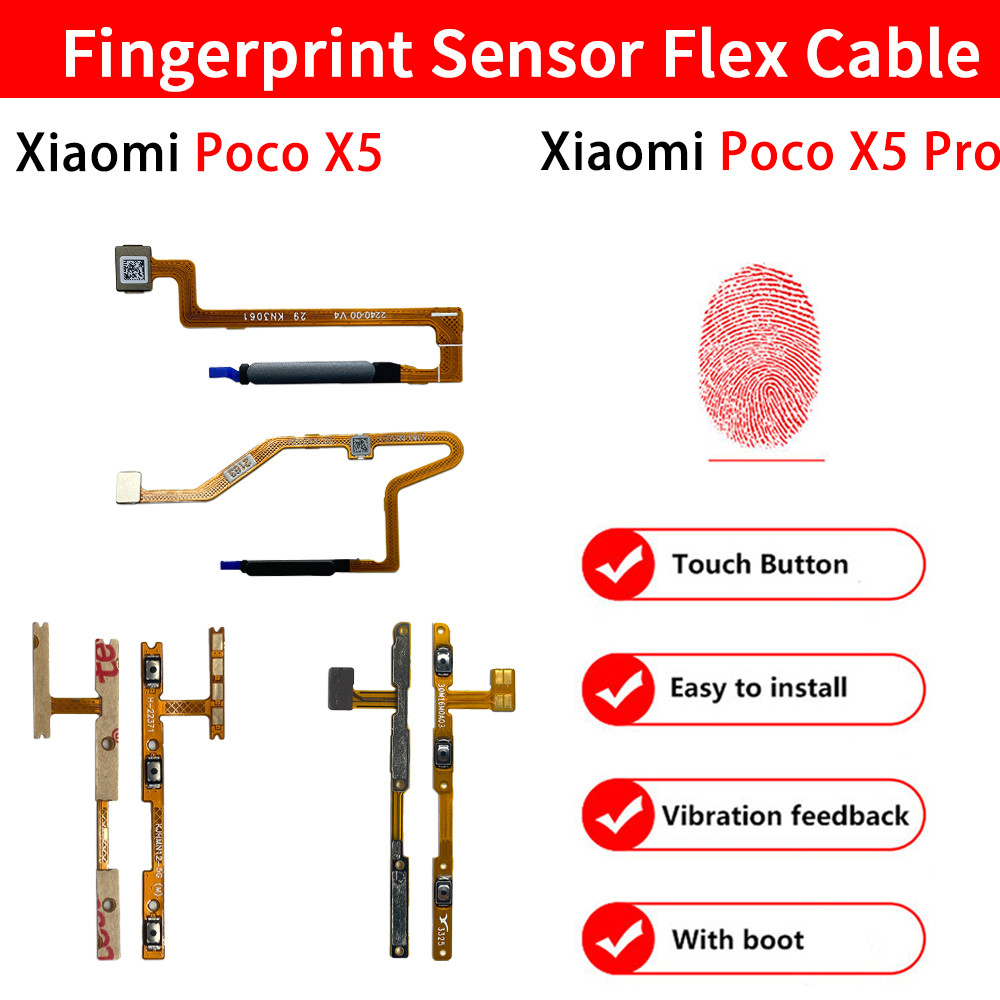 For Xiaomi Poco X5 Pro Fingerprint Sensor Scanner Touch ID flakes power ...