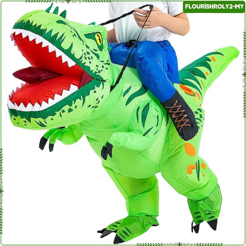 [Flourish] Inflatable Riding Dinosaur Costume Decor Clothes Funny ...
