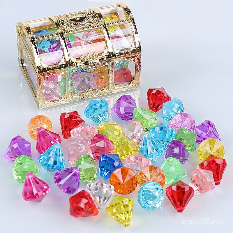 Children Diamond Gem Toy Imitation Crystal Girl Plastic Acrylic Seven ...