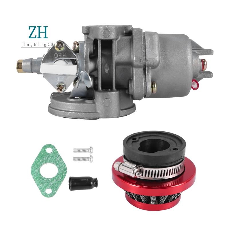 Carburetor Carby + Red Air Filter + Stack For 2 Stroke 47Cc 49Cc Parts ...