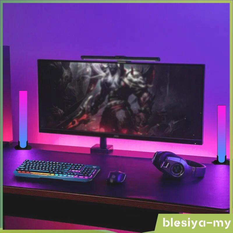 [BlesiyaMY] 2Pcs RGB Light Bar Table Lamp Desk Light Gaming Backlight ...