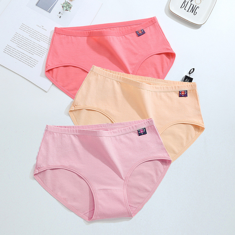95% Cotton Plus Size L-3XL Women's Underwear Cotton Breathable ...