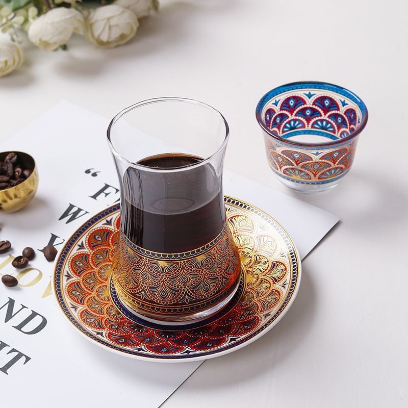 Cawan kopi khusus Turki, cawan teh eksotik ciri, lapang cawan teh bunga ...