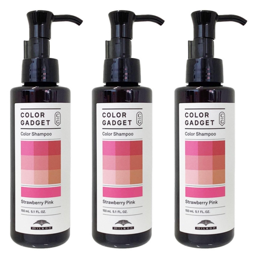 Milbon Color Gadget Color Shampoo Strawberry Pink 150ml x 3 bottles set ...