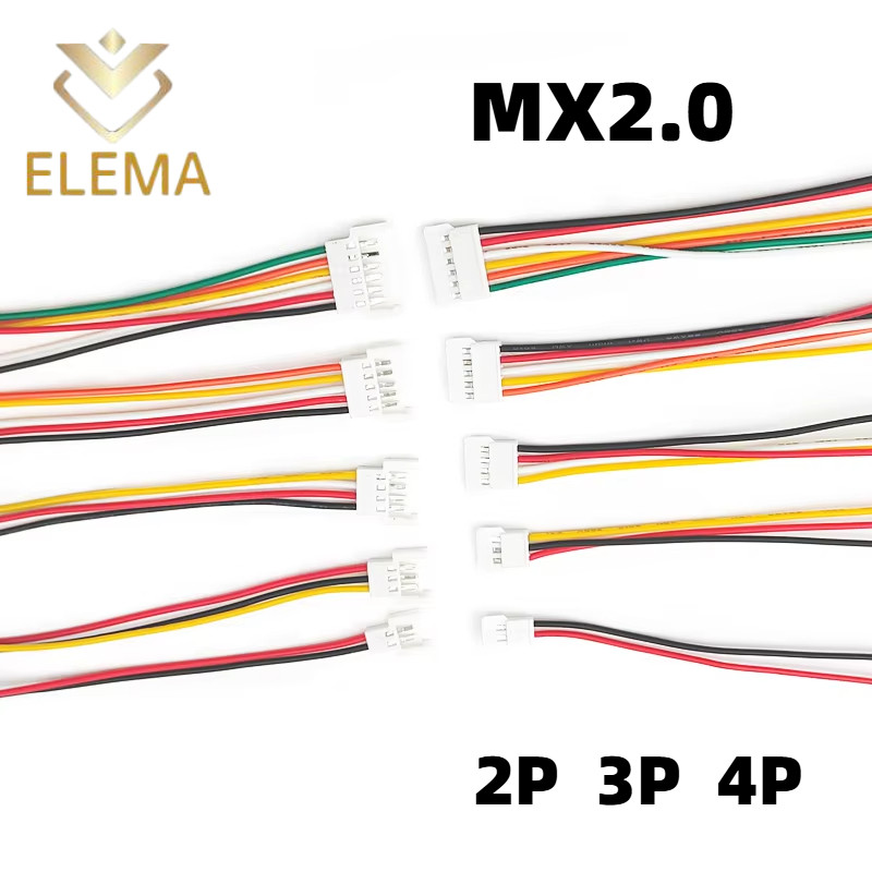 MX2.0 Wire Cable 2/3/4Pin Pitch 2.0mm Male Female Connector Wire ...