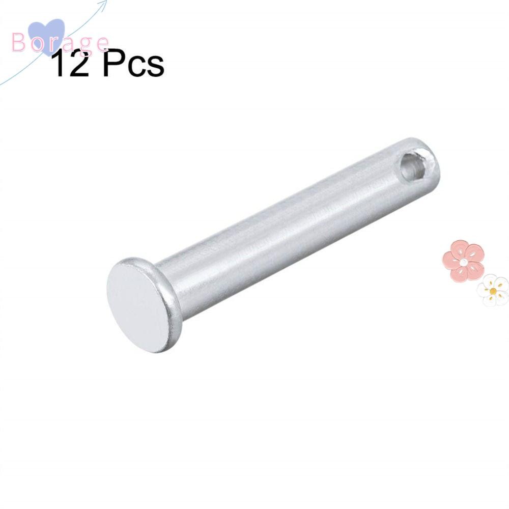 BORRAONE 12Pcs Single Hole Clevis Pins, Silver Tone 20/25/30/35/40/45 ...