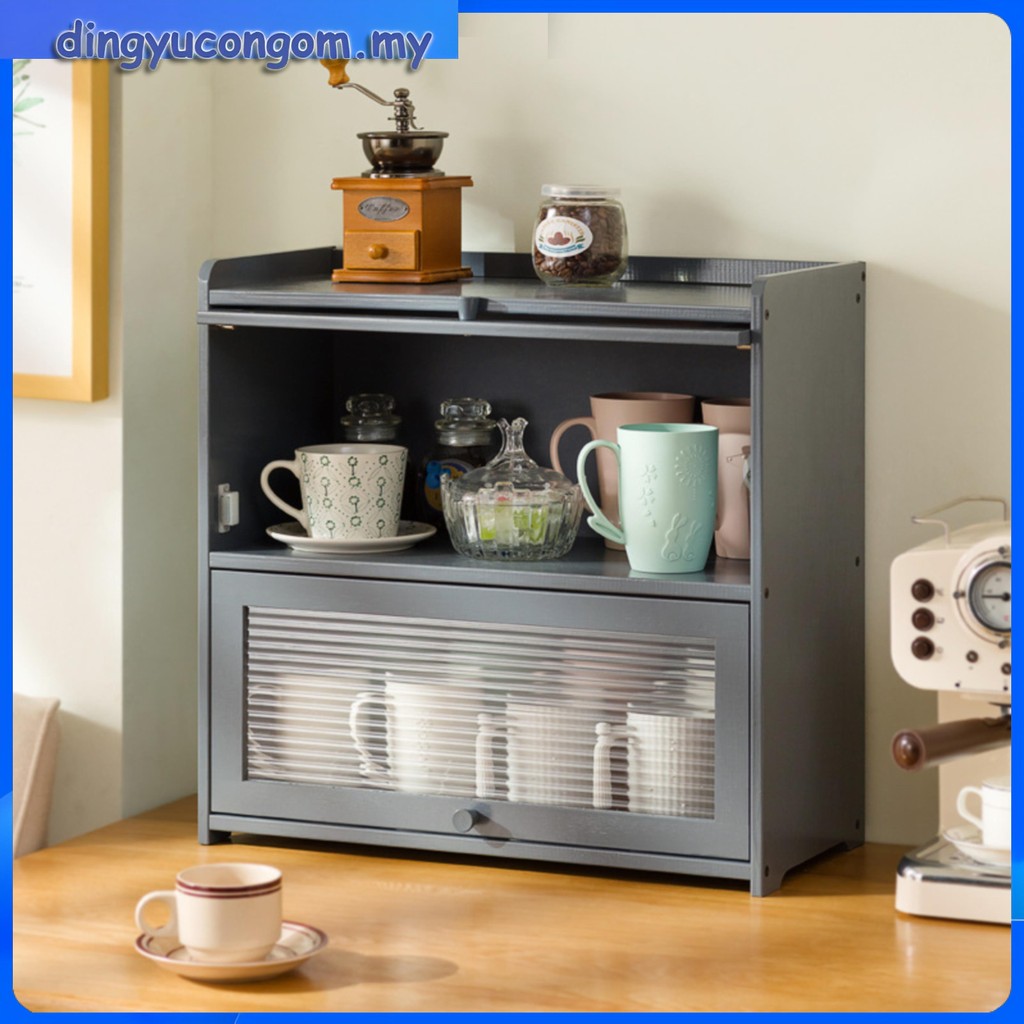 LullaHome Minimalist Muji Nordic Bamboo Cabinet Kitchen Pantry ...