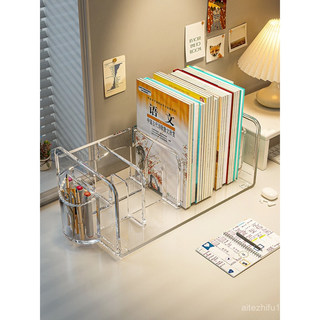 Acrylic Student Book Storage Rack Dormitory Desktop | Shopee Malaysia