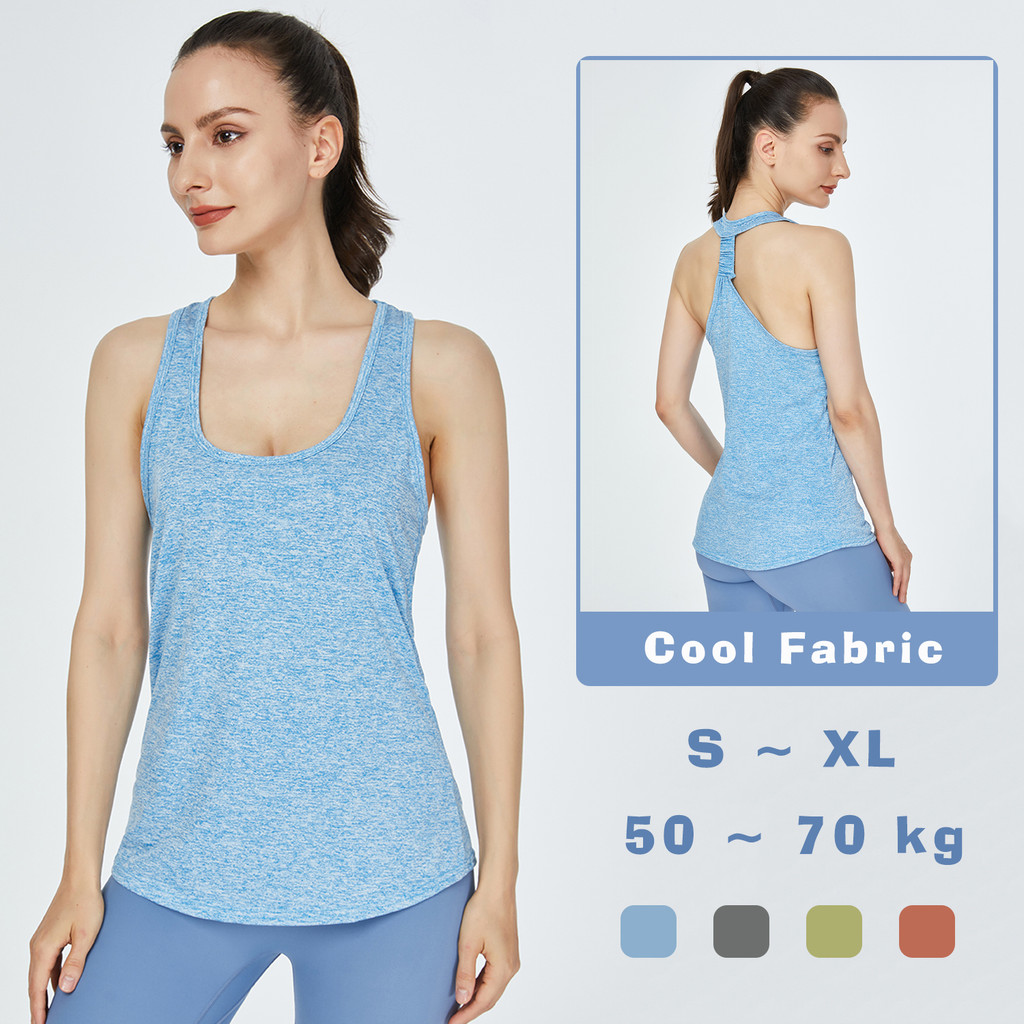 Quick Dry Women Sport Tank Tops Sleeveless U Neck Running Fitness ...