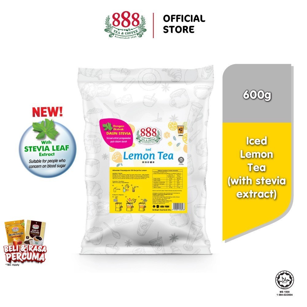 888 Iced Lemon Tea with Stevia (600g) | Shopee Malaysia