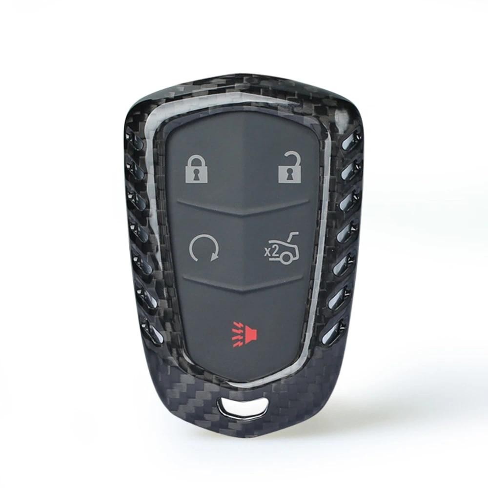 Key Fob Cover For Cadillac CTS ATS V Auto Remote Smart Luxury Carbon ...