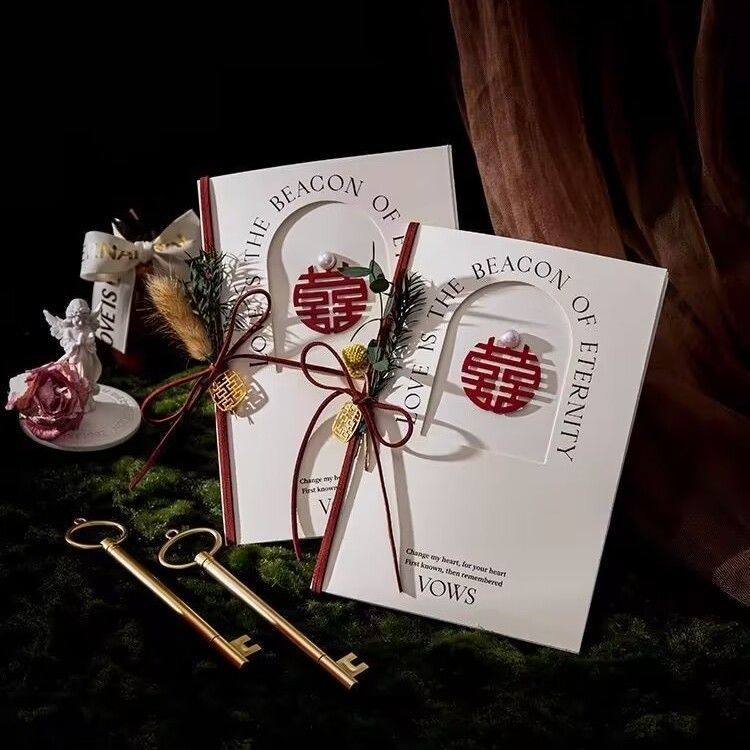 Vow Card Wedding Premium Vow Card Hand Simple Vow Card Mori Series ...